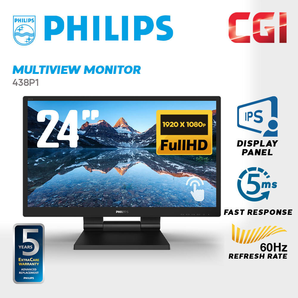 Philips 23.8" 242B9T IPS FHD IP65 Front Water Dust Resistant 60Hz 5ms ...