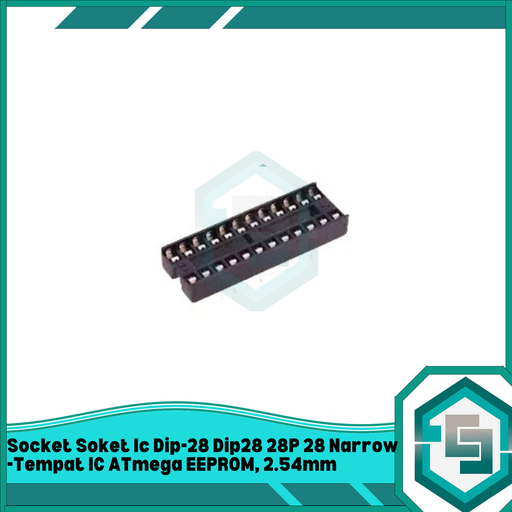 Socket Ic Dip-28 Dip28 28P 28 Narrow - Place IC ATmega EEPROM, 2.54mm ...