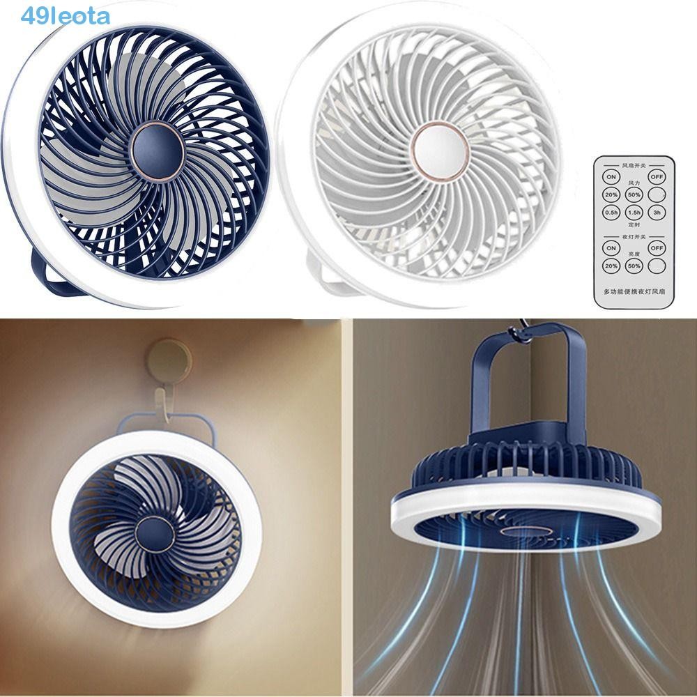 LEOTA LED Lantern Fan, 3 Gear Hanging/Standing Ceiling Fan with LED ...