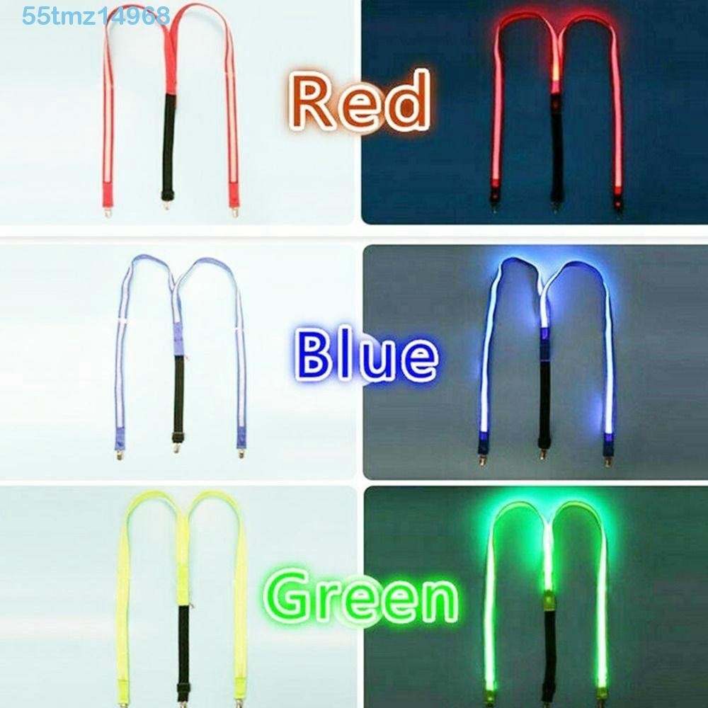 TMZ1 LED Suspenders Clips Y-Back Braces Straps Shirt Accessories Light ...