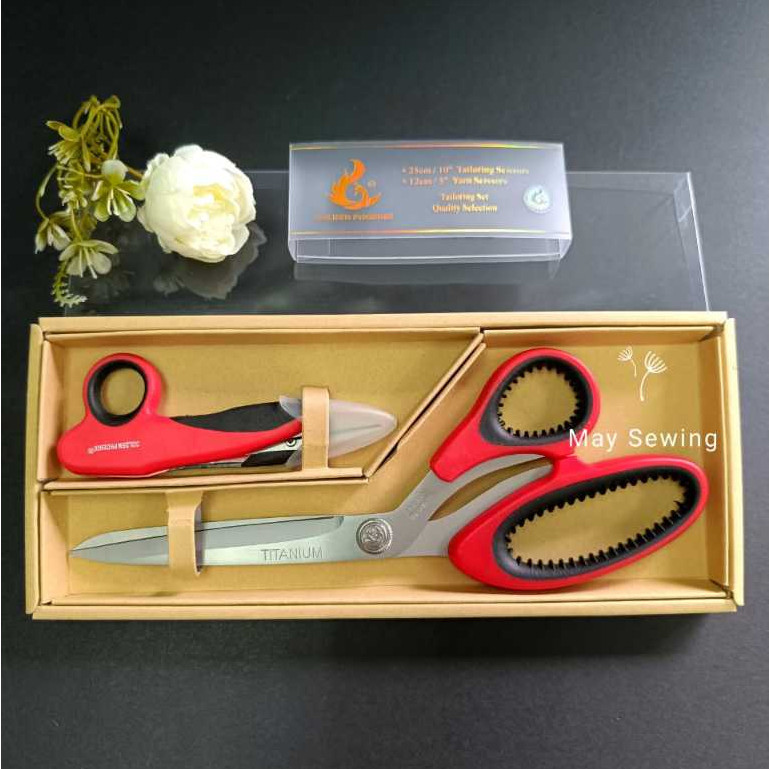 [1 Set/ 2 in 1box] Gunting Tailor/ Gunting Kain Jahit/ Gunting Benang ...