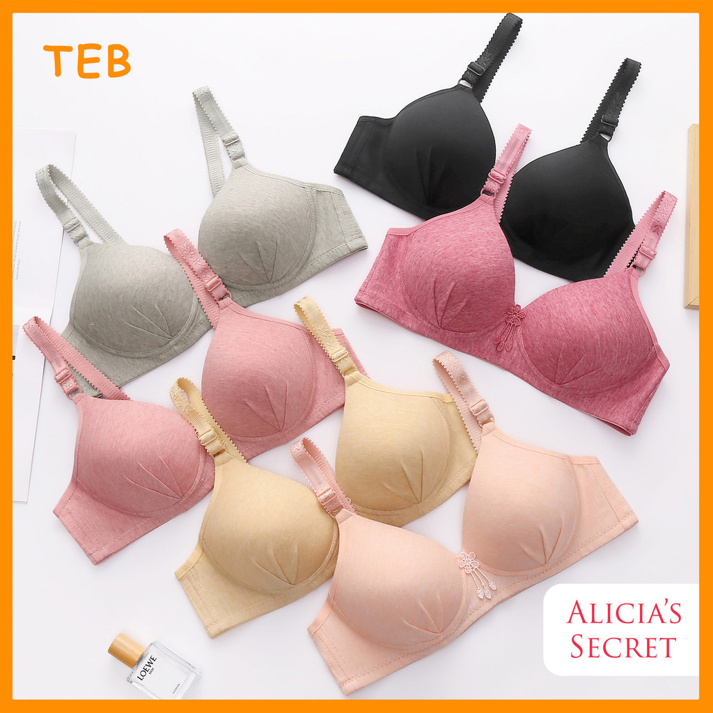Alicia’s Secret Full Coverage Wireless Bra with Lace Flower | Bra Renda ...