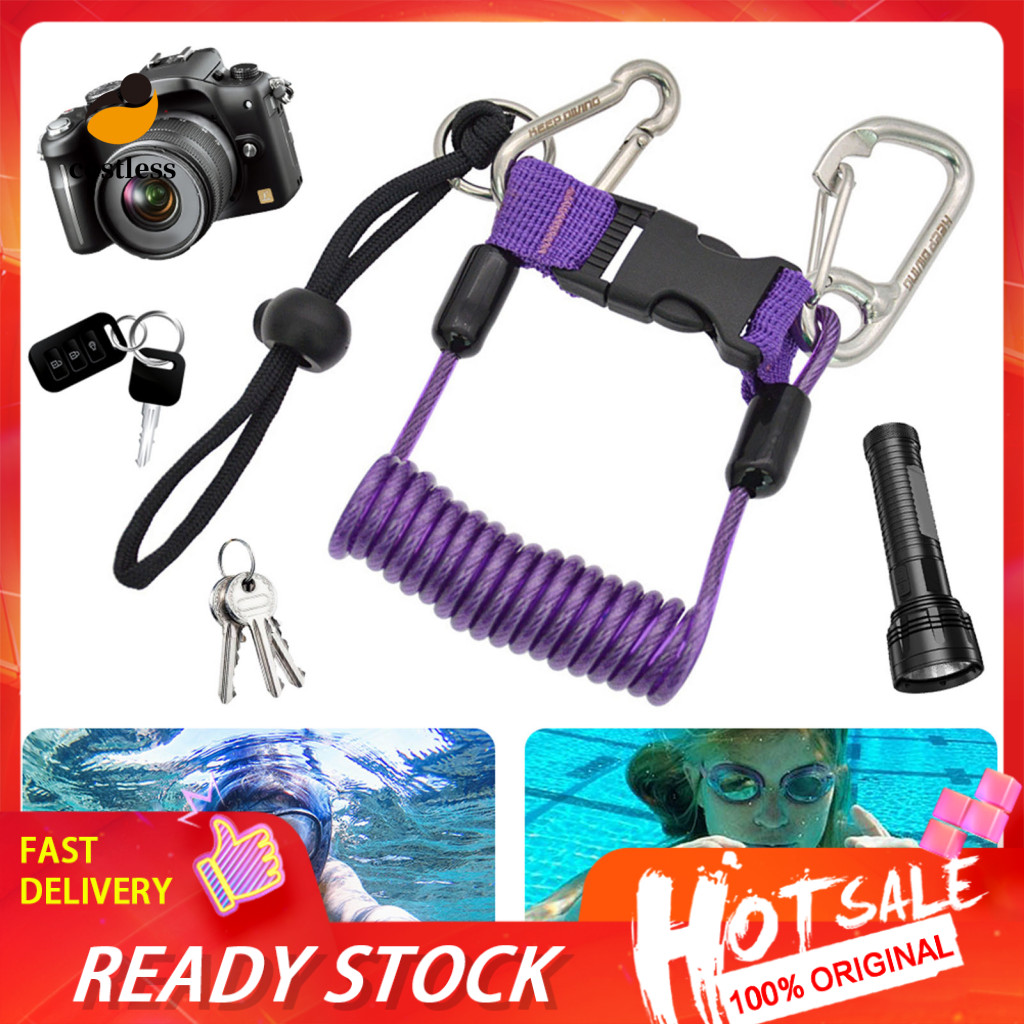 Bcd Attachment Strap Diving Lanyard Stainless Steel Spring Lanyard for ...
