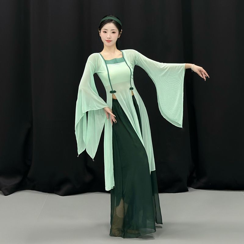 Chinese Elegant Green Snake Costume Female Dance Chinese Tang Gauze ...