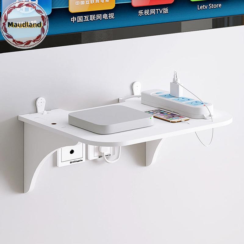 Maudland Wall Mount Router Shelf Punch-free TV Set-top Box Floating ...