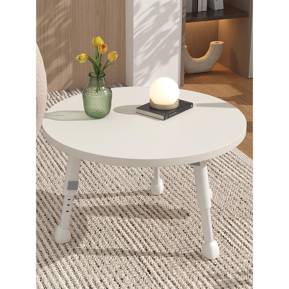 Liftable Small Round Table Small Coffee Table Foldable Small Low Table ...