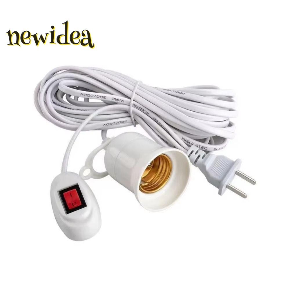 NEWIDEA LED Bulb Socket Adapter, With Switch Universal E27 Screw Lamp ...