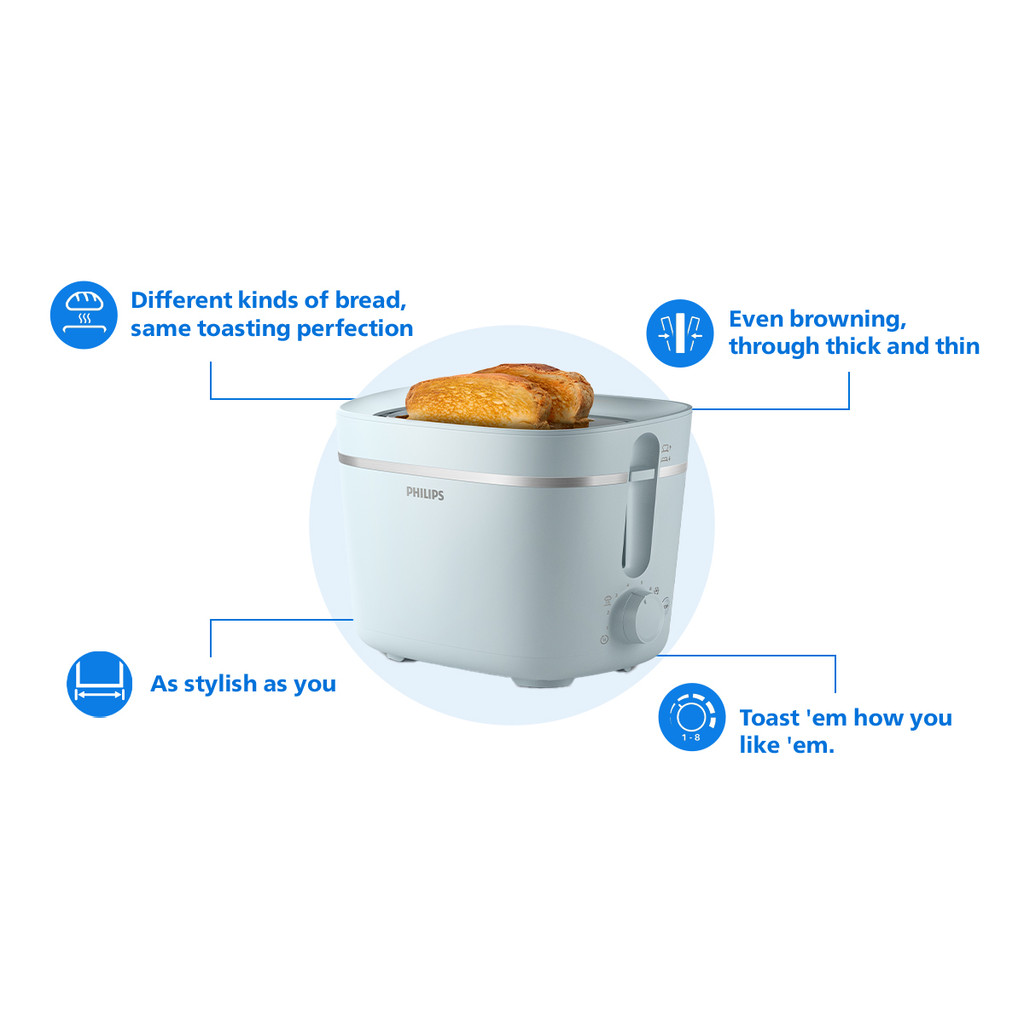 PHILIPS 3000 Series Pearl Blue Toaster – HD2560/40 | Shopee Malaysia