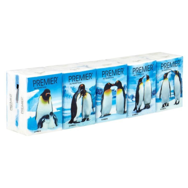 PREMIER Pocket Facial Tissue Hanky Packs (10 pack x 8 sheets) | Shopee ...