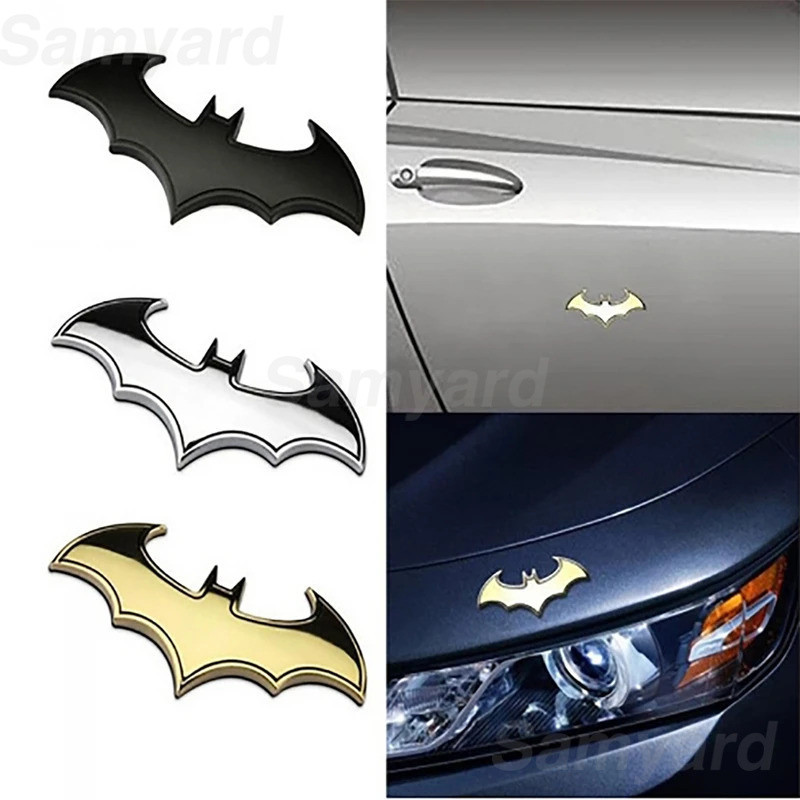1PC 3D Bat Shape Car Stickers Cool Metal Tesla Car Logo Emblem Sticker ...