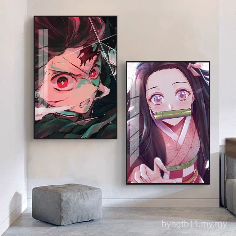 Demon Slayer: Kimetsu no Yaiba Tatal Dinding Tanjiro Nezuko Lukisan ...