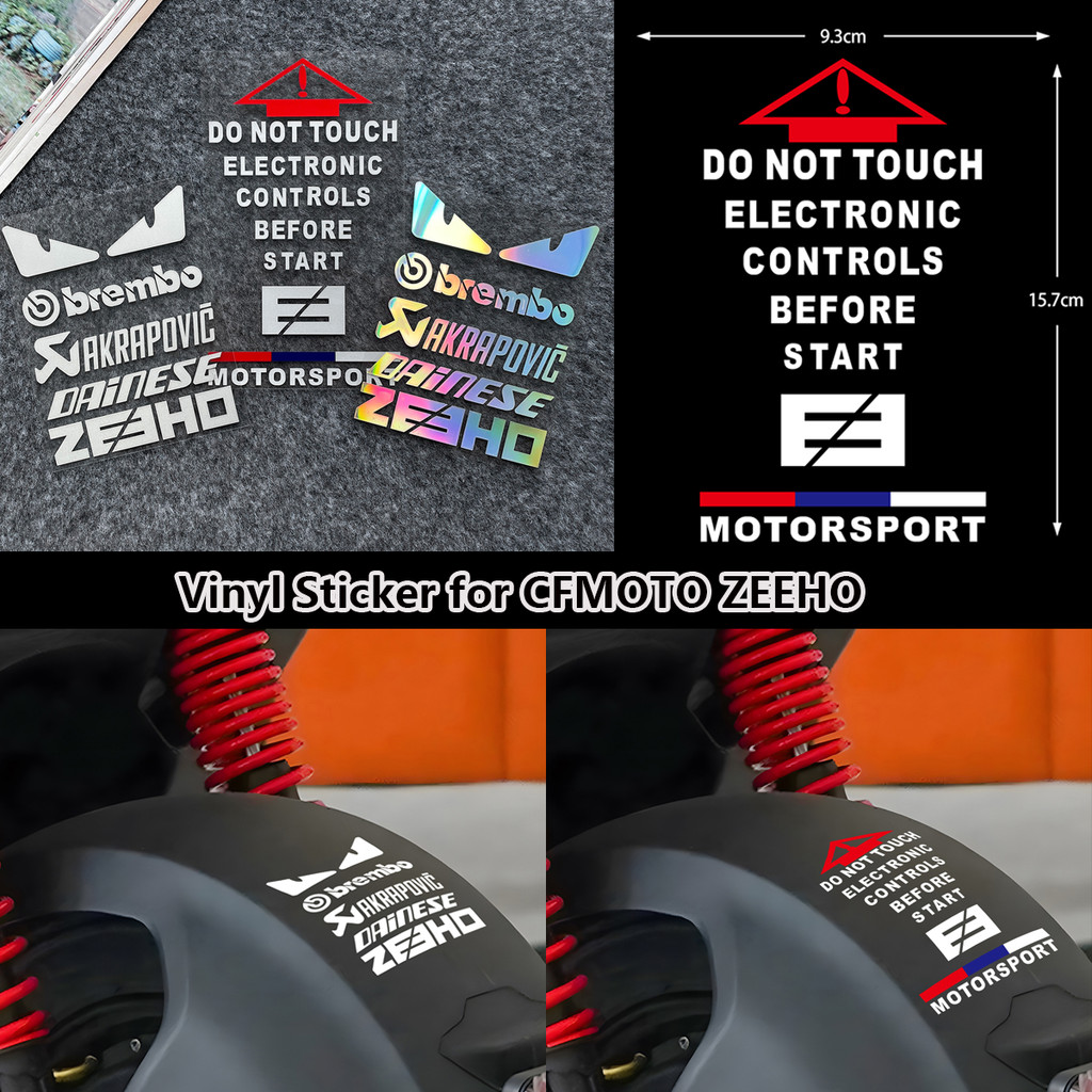 Reflective ZEEHO Sticker Motorcycle Body Rear Fender Decal for CFMOTO ...
