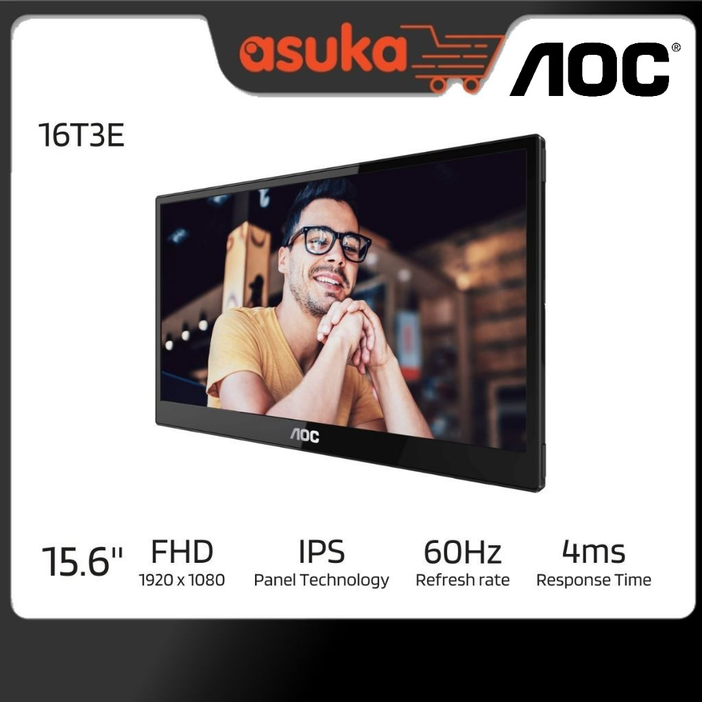 AOC 16T3E 15.6" IPS 4ms USB-C FHD Portable Monitor / AOC 16T10 15.6" IPS FHD Portable Monitor ...