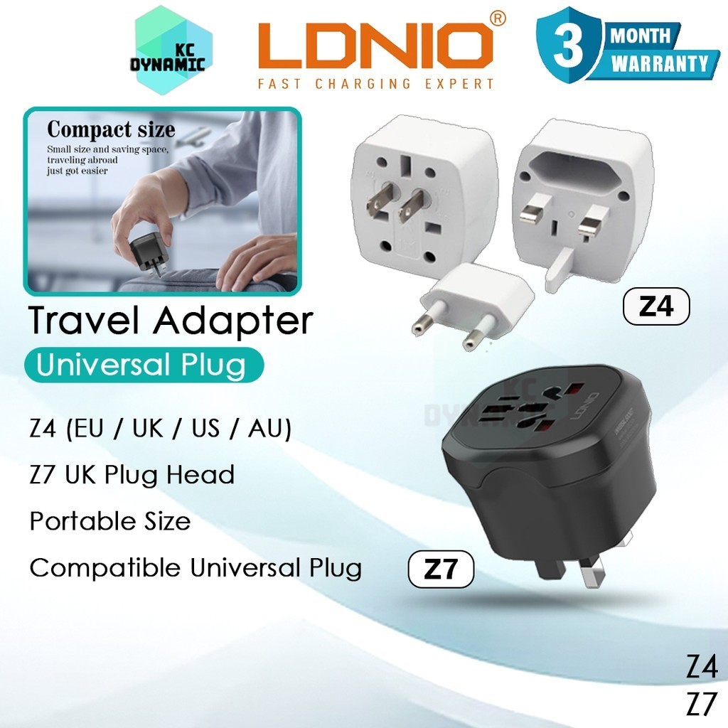 LDNIO Z4 Universal Plug Adapter Charger Universal Travel Socket ...