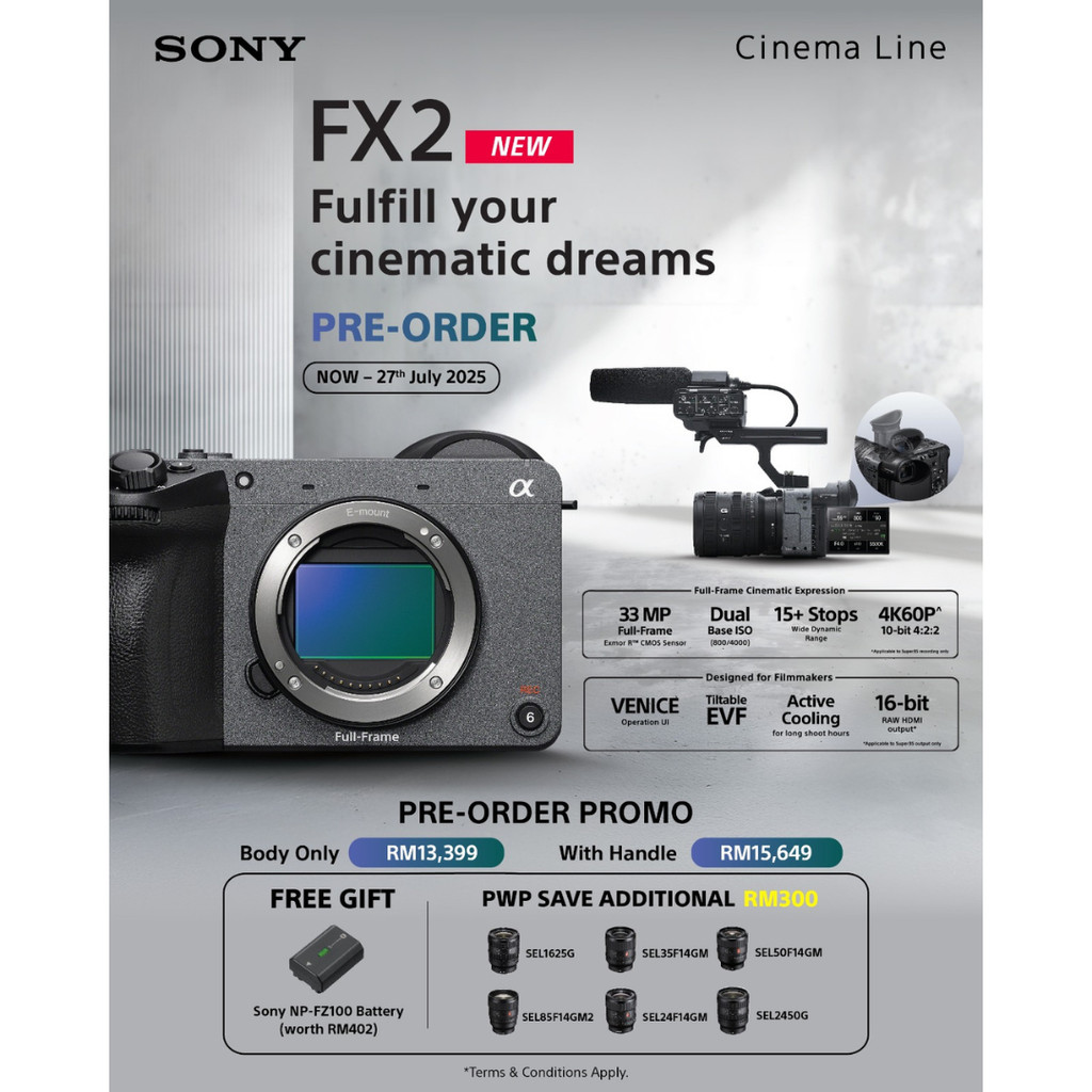 Sony Cinema Line FX2 | Full-frame Cinema Camera XLR Handle Unit ( Sony ...