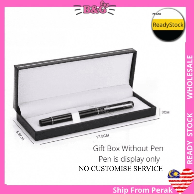 Premium Quality Luxury Pen Box Case Leather Black Gift Present Business ...