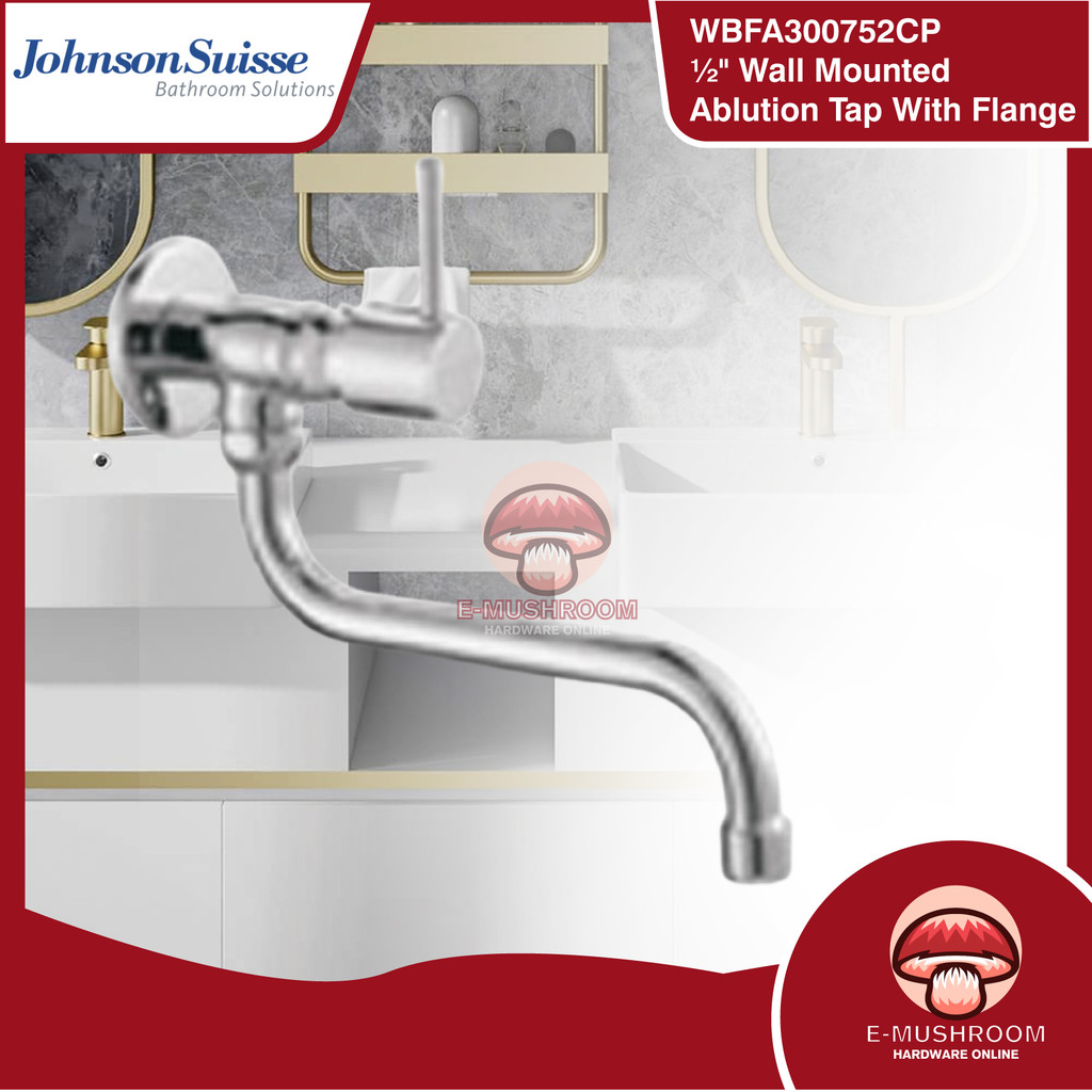 Johnson Suisse Trevi 1/2" Wall Mounted Ablution Tap With Flange ...