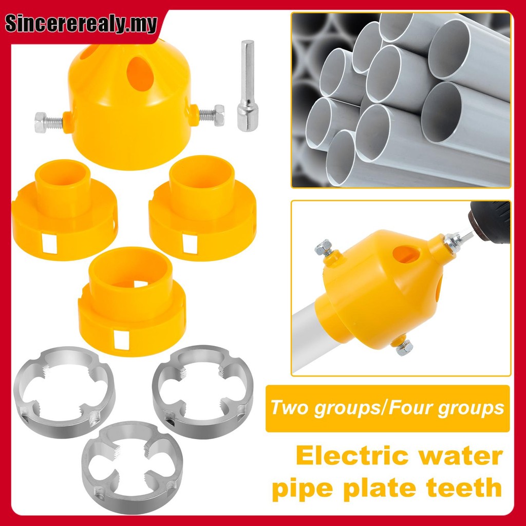 PVC Thread Maker Tool Plastic Pipe Threader Kit with Dies Pipe Threader ...