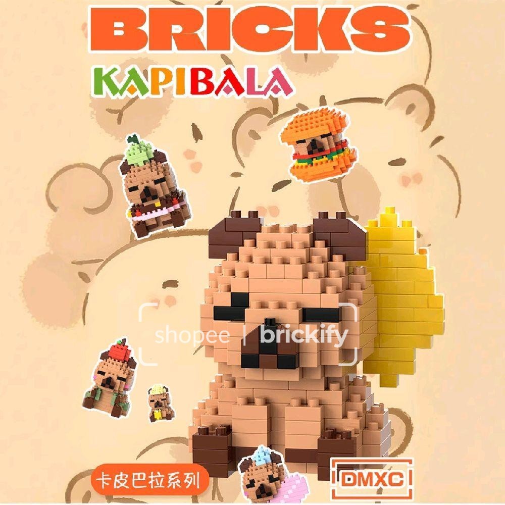 [New 10 Design] Capybara Nano Block Mini Bricks Cartoon Dolls Building ...
