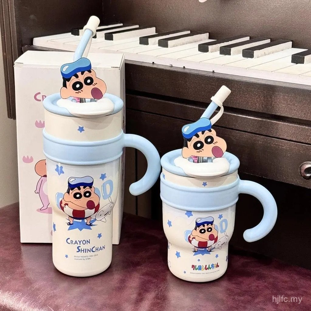 Crayon Shin-Chan Thermos Cup Large Capacity Straw Water Cup Big Mac ...