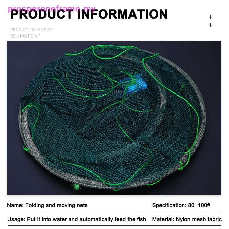 prosperoneframe 80CM Loose Mouth Folding Drop Fishing Net Shrimp ...
