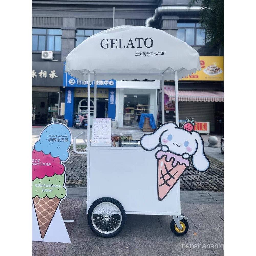 Vientiane City Commercial Ice Cream Stall Car Mobile Sales Desktop Ice Cream Display Cabinet ...