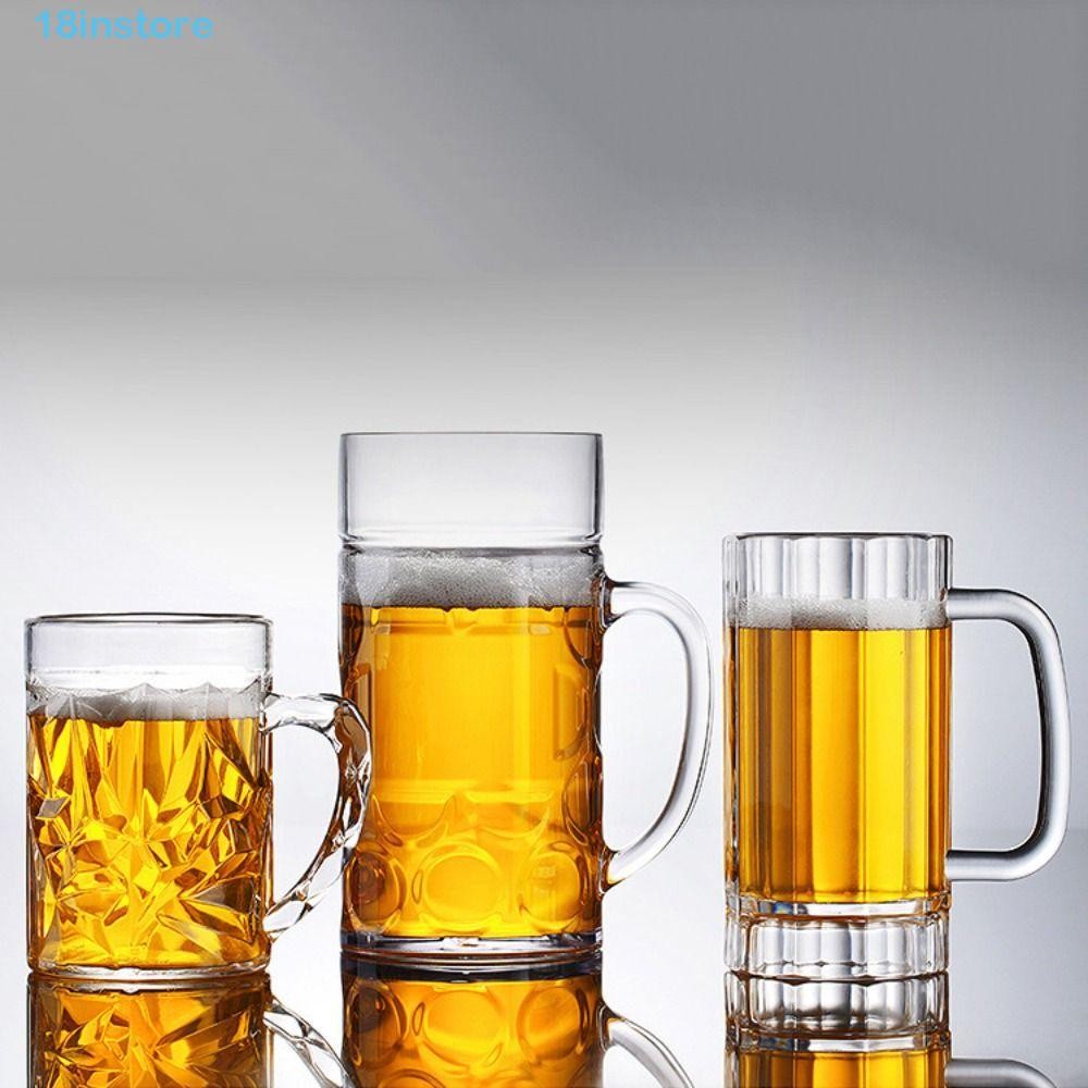 INSTORE Beer Mug, Acrylic Transparent Beer Cup, Party Supplies Plastic ...