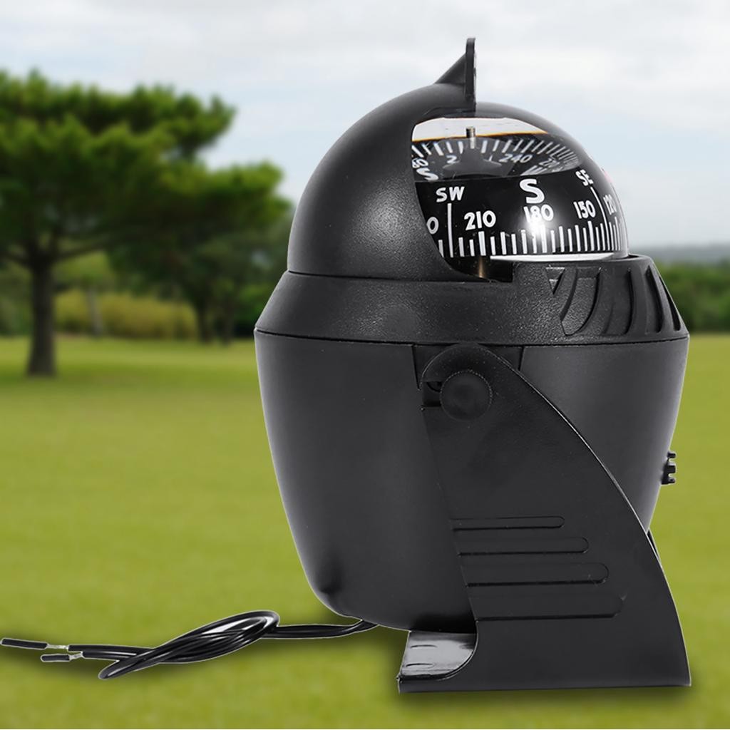 Lixada Marine Compass LED Light Pivoting Navigation Electronic with ...
