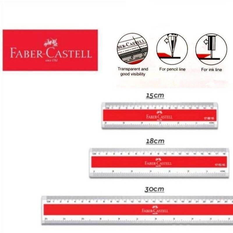 Faber Castell Plastic Ruler 15cm 20cm 30cm | Shopee Malaysia