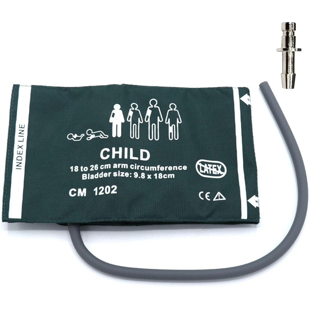 Universal NIBP Cuff with BP12 Connector for Child, 18-26 cm Reusable ...