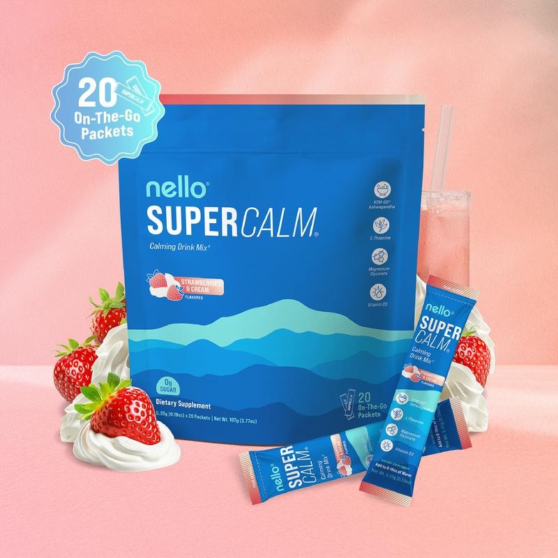 Nello Supercalm – Calming Drink Mix with KSM-66 Ashwagandha, Vitamin D3 ...