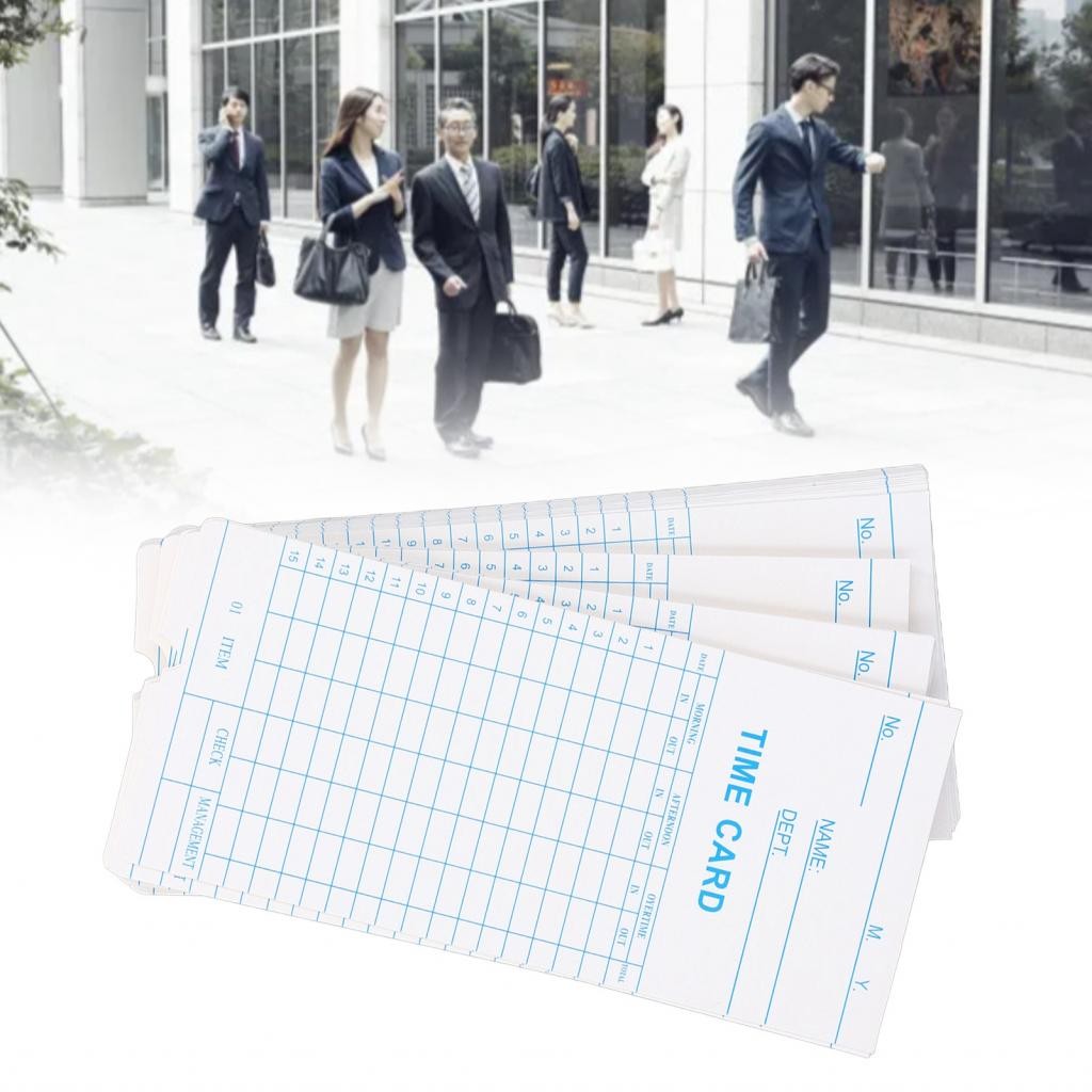 Yohooo 100Pcs Time Cards 7.09x3.27 Inches Sided Microcomputer ...