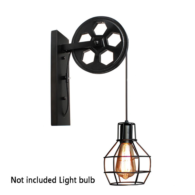 Lekapan Tanglung Industri Retro Koridor Lampu Sconce Kafe Desa Rumah ...