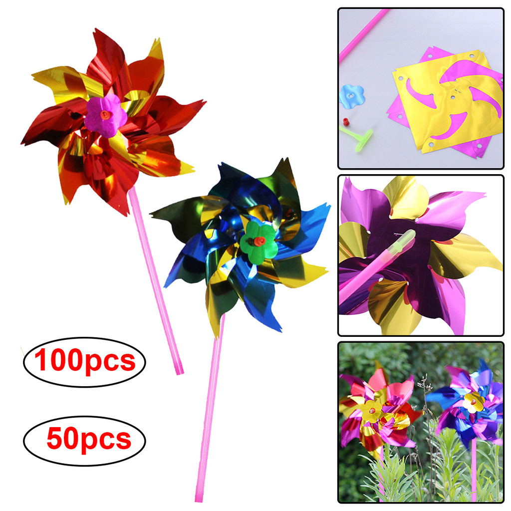 Sparkly Pinwheel with Stakes Outdoor Bird Scare Devices Deterrent ...