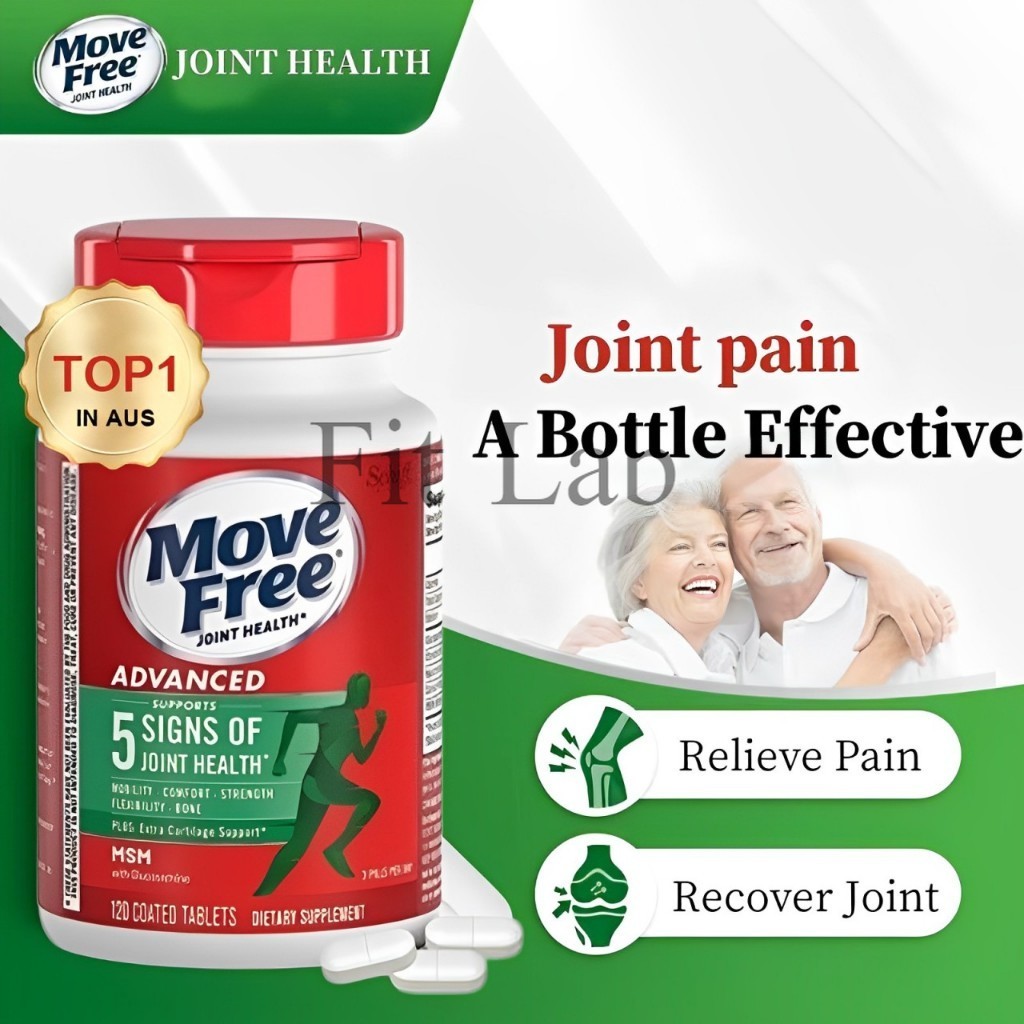 [3 box free 1]Move Free MSM Glucosamine 120s Joint Health Supplement w Glucosamine,whey protein ...