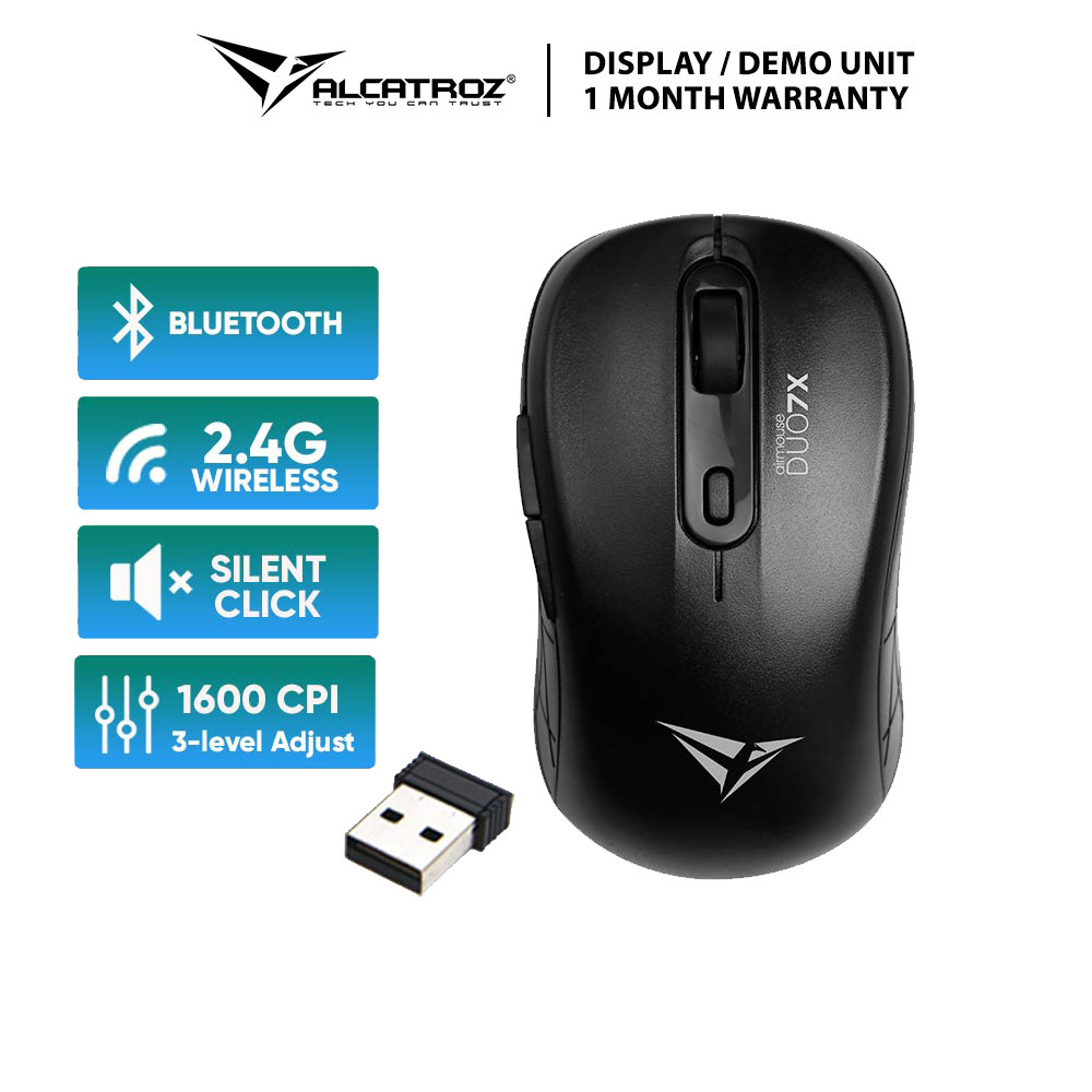NO BOX | Alcatroz Wireless 2.4G Bluetooth Office Mouse 1200 CPI ...