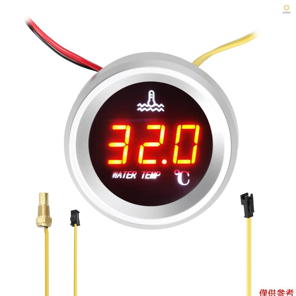 52mm Water Temperature Gauge Car Digital Meter LED Display 9-36V with ...