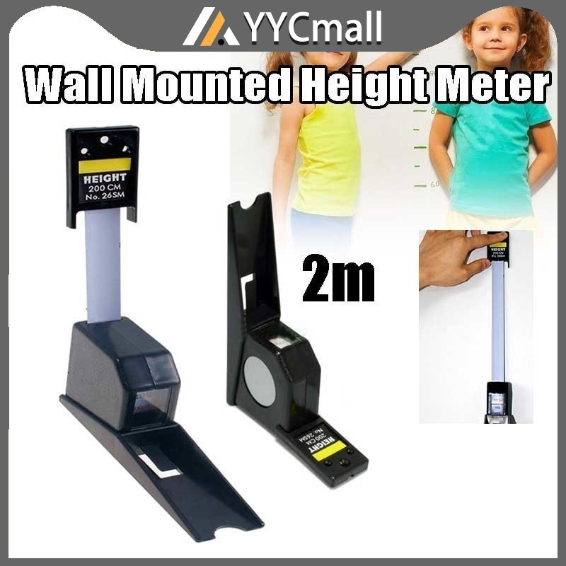 2M Stadiometer Wall Mounted Height Meter Body Height Rod Growth Ruler ...