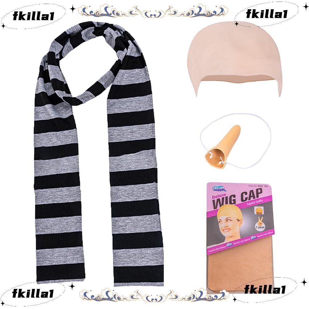 FKILA Gru Cos Scarf, Despicable Me Black Gray Halloween Costume ...