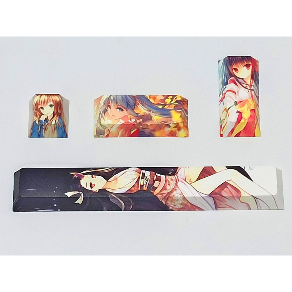 4PCS PBT Keycap Sublimation Unique Anime Space Keys/ESC Keys/Return ...