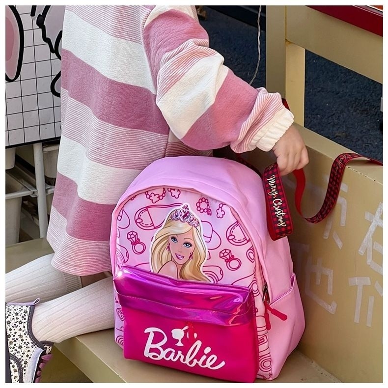 Children Backpack Cartoon Girl Barbie Princess Backpack Cute Travel ...