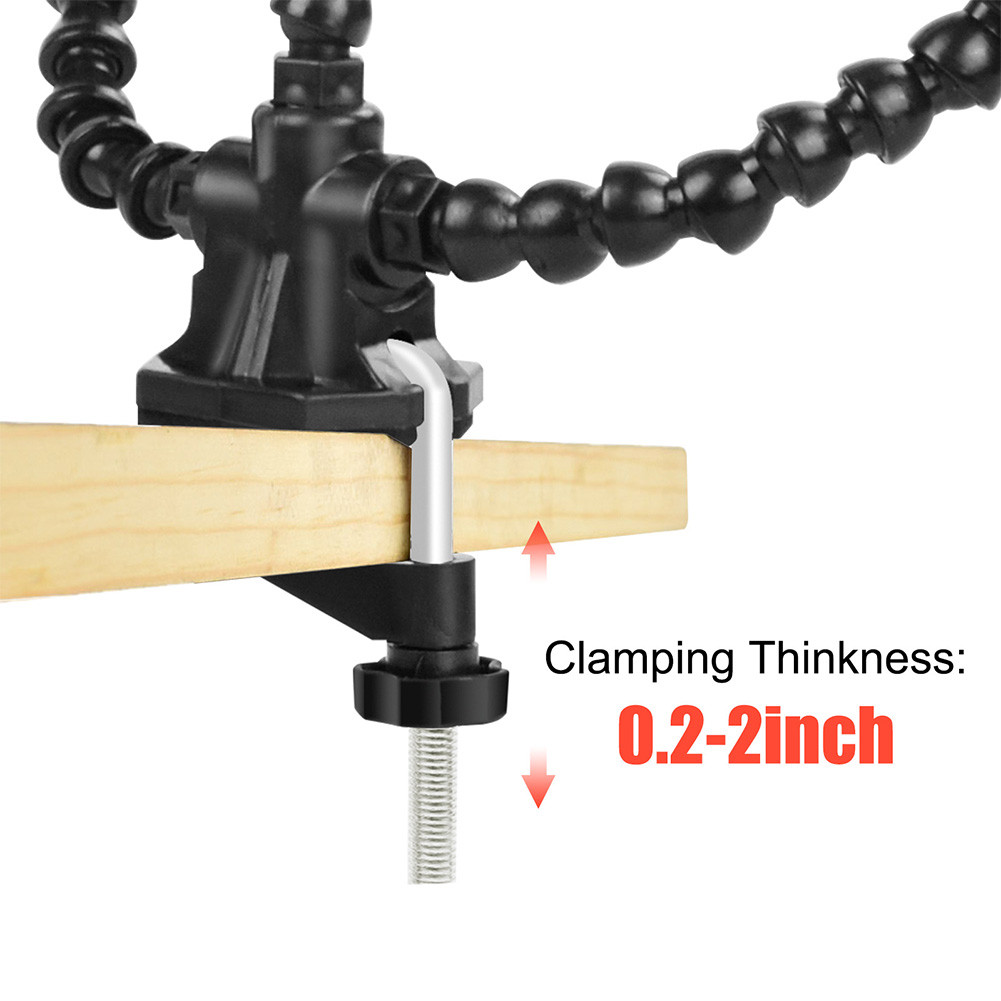 Special Offers Desk Clamp Soldering Helping Hand 3/4/5 Flexible Arms ...
