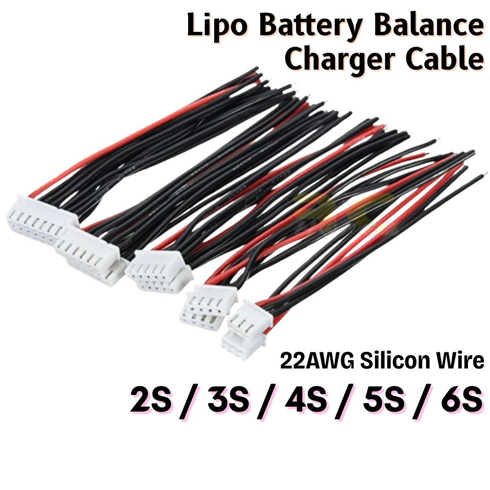 Balance Extension Cable 2S 3S 4S 5S 6S JST-XH 22AWG 100mm Blance ...