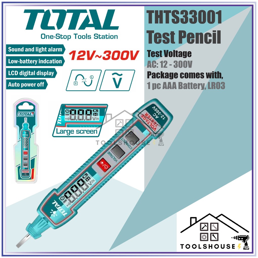 Total THTS33001 Test Pencil 12V ~ 300V 测试笔 电流测试笔 | Shopee Malaysia
