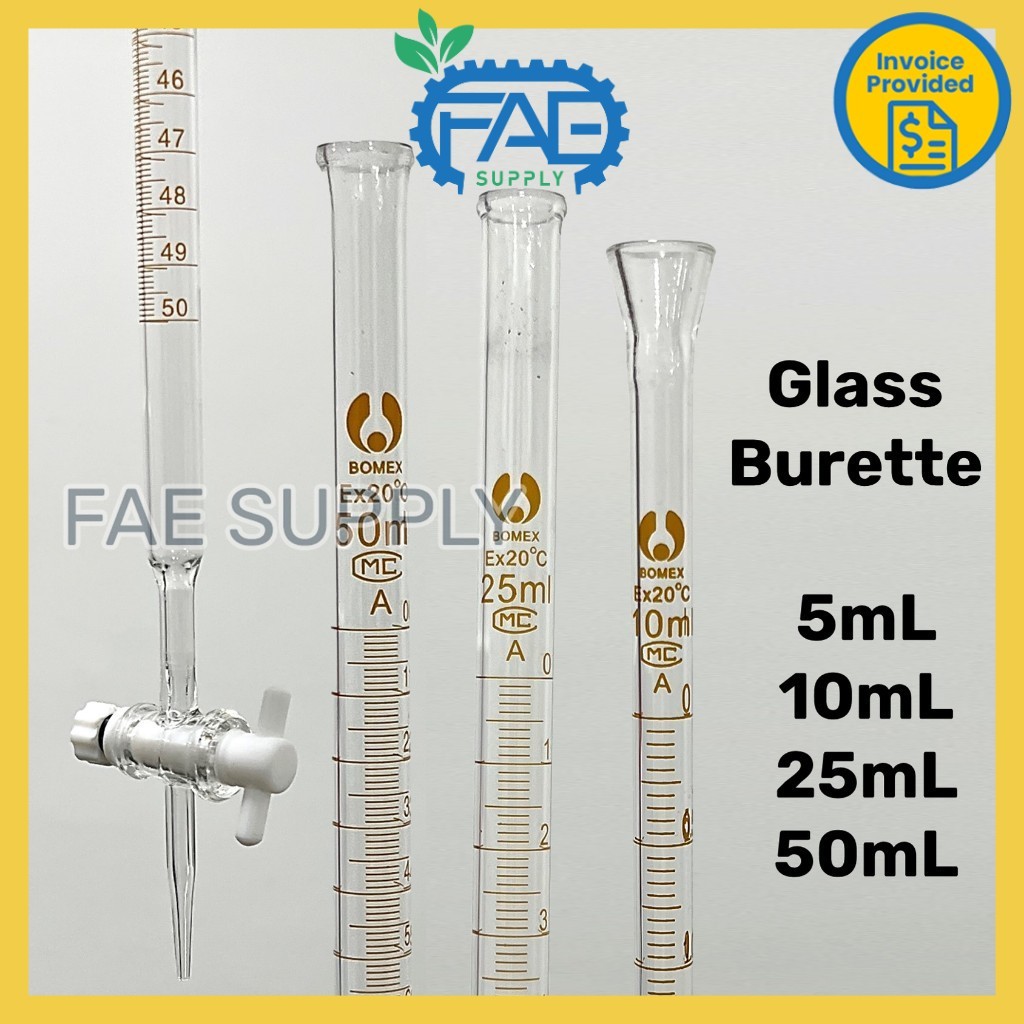 Burette Glass Burette 5/10/25/50/100ml 四氟酸式滴定管 | Shopee Malaysia