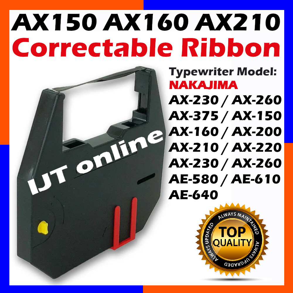 Compatible Nakajima AX150 AX 150 AX200 AX210 AX220 Black Typewriter ...