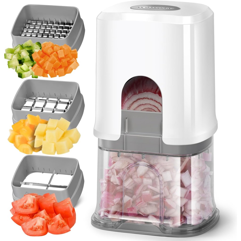 KEOUKE Vegetable Chopper 3 Interchangeable Blades Onion Chopper Multi ...
