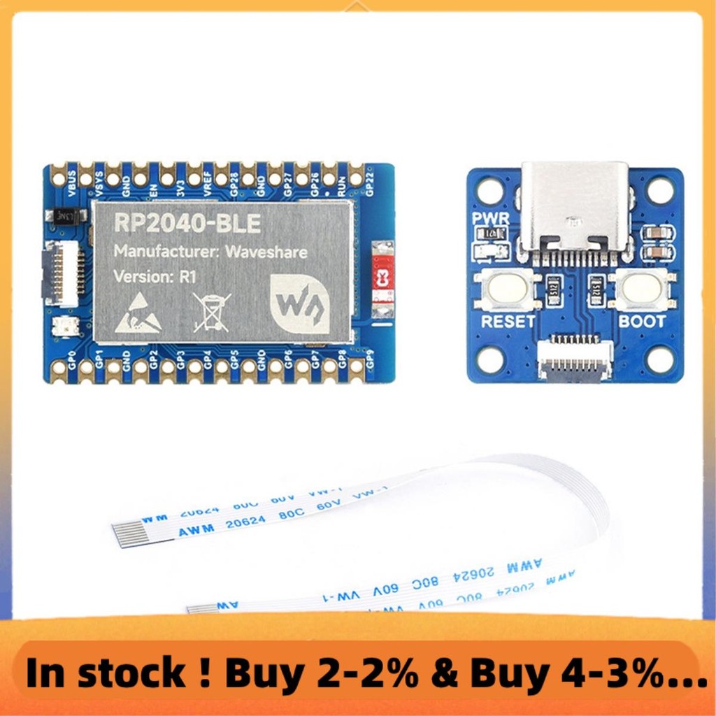 RP2040-BLE Microcontroller Development Board+Adapter Board PCB Dual ...