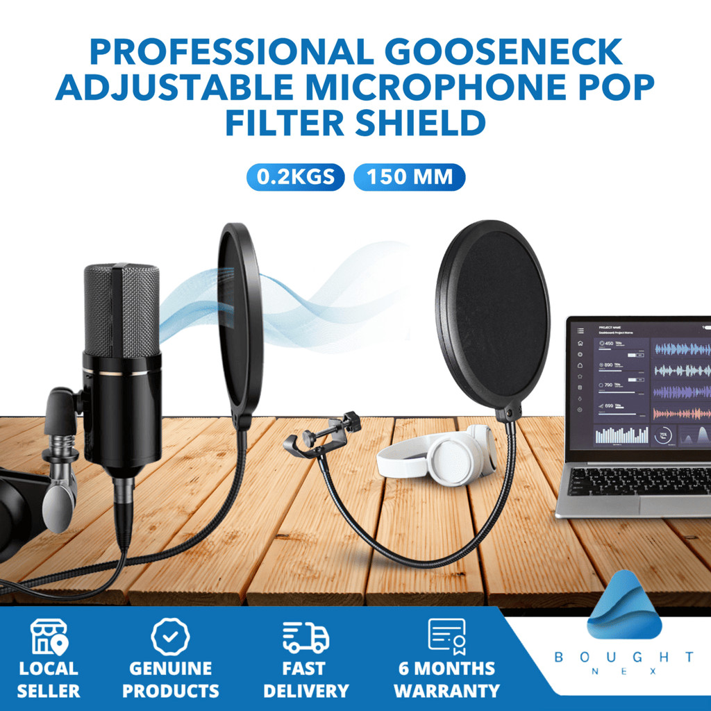 Professional Gooseneck Adjustable Microphone Pop Filter Shield Noice ...