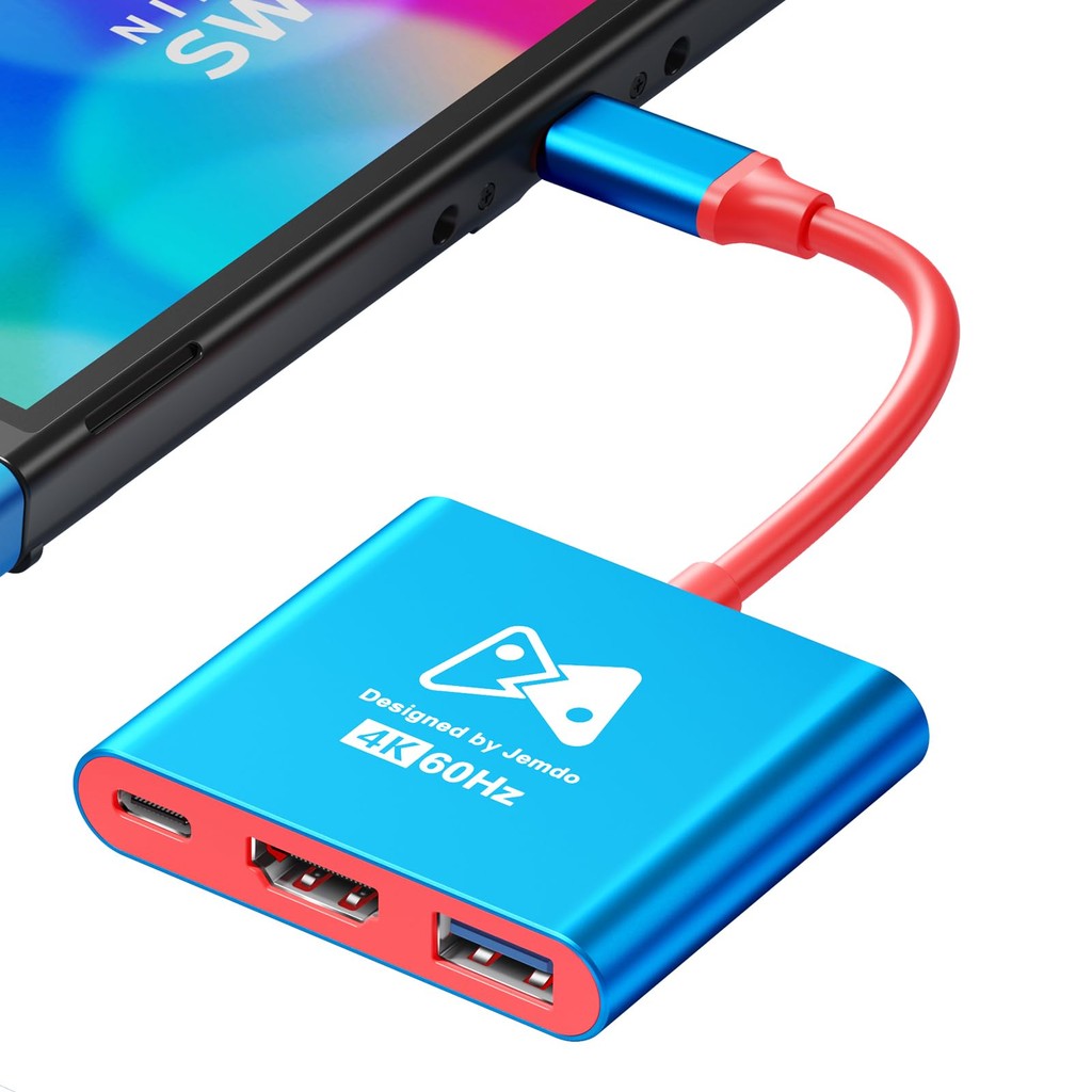 Portable Dock Adapter for Switch/OLED, Steam Deck, MacBook Pro/Air, ROG ...
